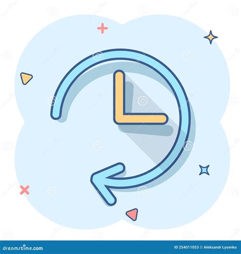 Vector Cartoon Clock Timer Icon In Comic Style Watch Sign Illustration