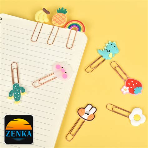 젠카 페이퍼 클립 당근 현금 생활 현생 바인더 컬러 청첩장 하트 디자인 서류 철 고정 우동방구