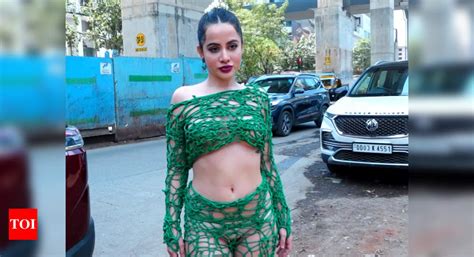 Urfi Javed Steps Out Wearing An Outfit Made From Practice Net Calls