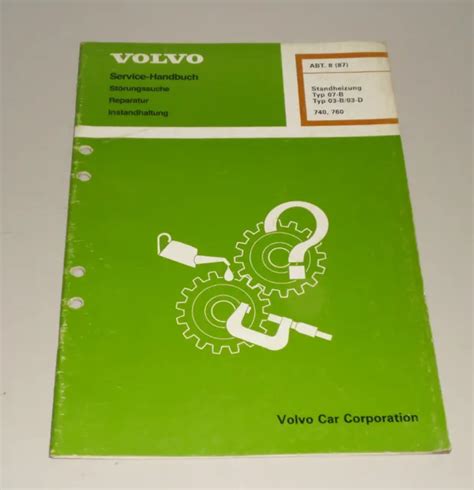 Manuel Datelier Volvo 740760 Type 07 B03 B03 D Chauffage Eur 2232