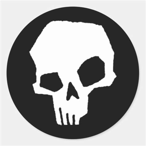 Skull 24 Round Stickers