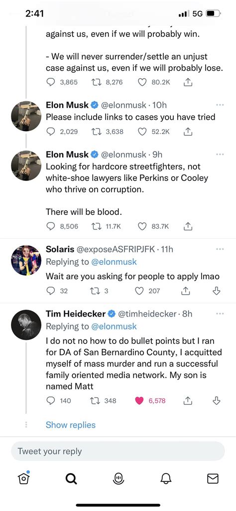 Tim Applying To Be Elon Musks Attorney Rtimanderic