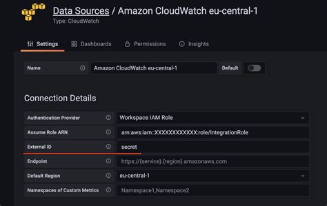 Support Externalid For Cloudwatch Grafanadatasource · Issue 308