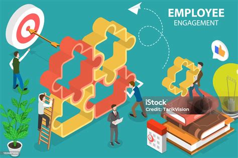 직원 참여의 3d Isometric 플랫 벡터 개념 적 그림 만족에 대한 스톡 벡터 아트 및 기타 이미지 만족 아이콘 3차원 형태 Istock