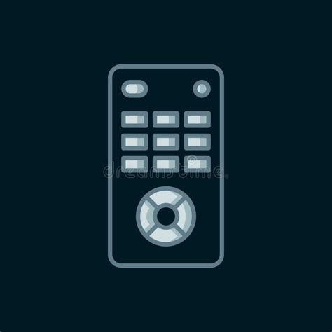Line Remote Control Icon Isolated On Black Background Flat Filled