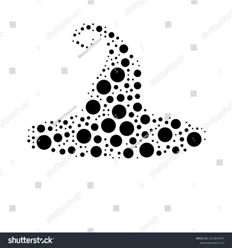 Large Witch Hat Symbol Center Made Stock Vector Royalty Free