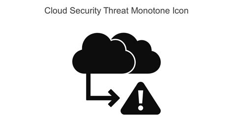 cloud security threat monotone icon in powerpoint pptx png and editable