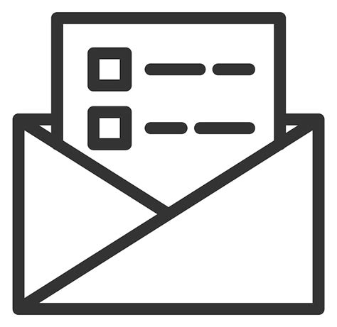 Premium Vector Checkbox Form Document In Envelope Black Line Icon