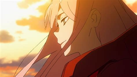 Darling In The Franxx Zero Two Hiro Closeup Side Face Of Zero Two With