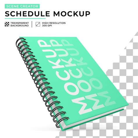 Premium Psd Schedule Mockup Without Background To Create Scenery