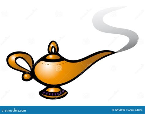 Magic Genie Lamp Stock Vector Illustration Of Wishes 12956090