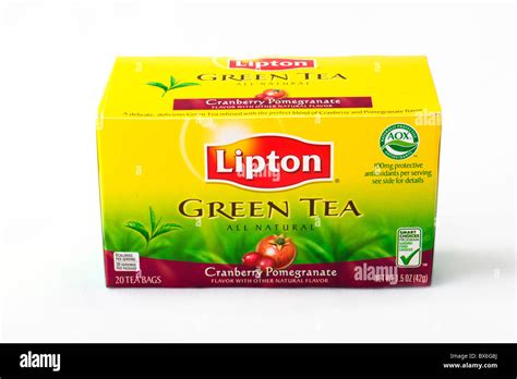 Box Of Lipton Green Tea Bags Usa Stock Photo Alamy