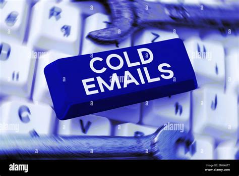 Conceptual Display Cold Emails Word For Unsolicited Email Sent To A Receiver Without Prior