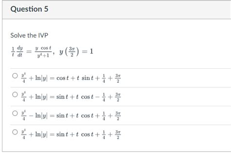 Solved Question 5Solve The Chegg