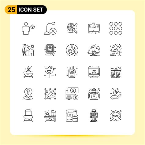 25 Universal Lines Set For Web And Mobile Applications Report Computer