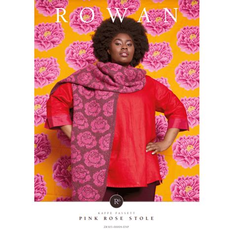 Rowan Womens Pink Rose Stole Knitting Pattern Using Felted Tweed
