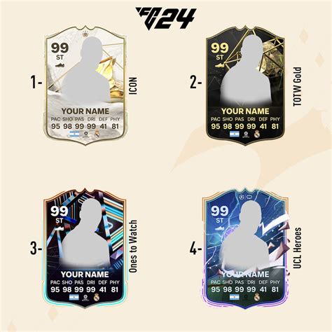 Personalized Eafc 24 Card Ready To Print Fut Card Ts For Etsy Canada