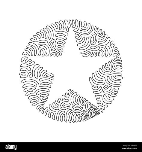 Single Continuous Line Drawing Geometric Shapes Star Icon Simple Line Outline Vector 3d