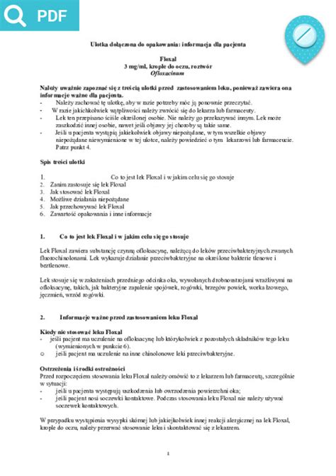 Floxal Cena I Dostępność W Aptekach W Całym Kraju Gdzie Po Lek