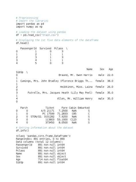 Titanic Data Pdf Integer Computer Science Computer Engineering