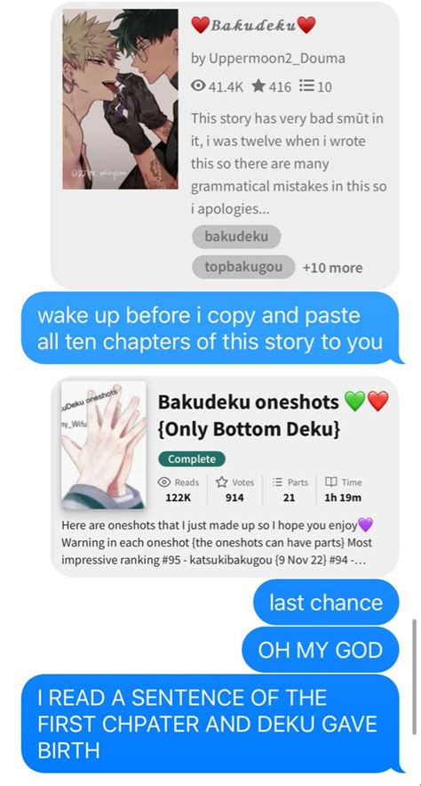 Bakudeku Oneshots Only Bottom Deku Very Bad Orange Soda Terrified