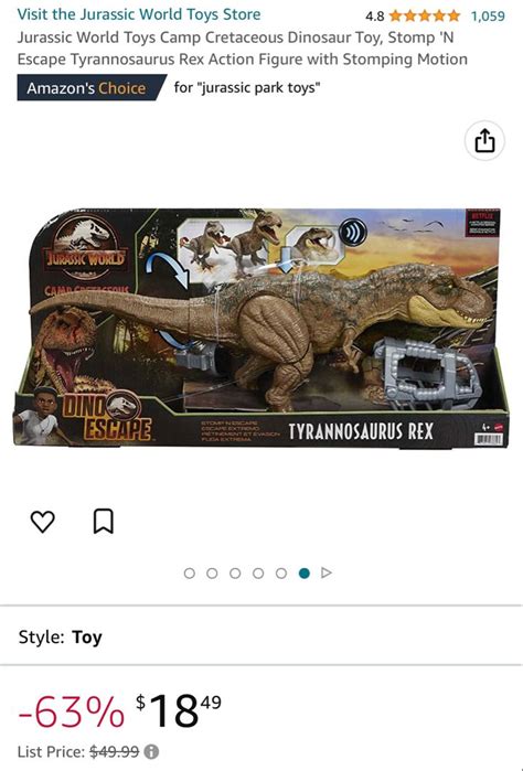 Mattel Jurassic World Camp Cretaceous Stomp N Escape Tyrannosaurus T