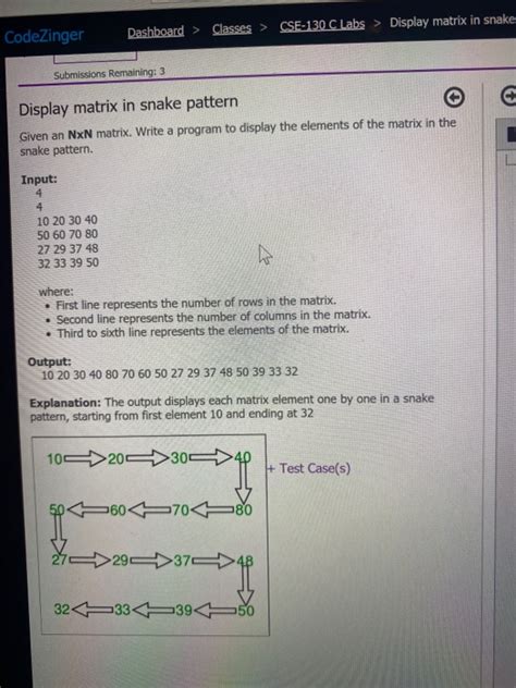 dashboard classes cse 130 c labs display matrix