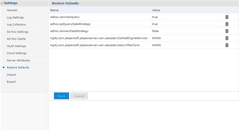 configuration settings in the user interface 9 0 0 jaspersoft community