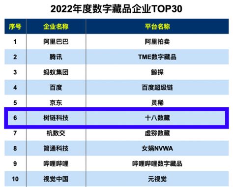 十八数藏入选2022年度数字藏品企业top30 项目城网