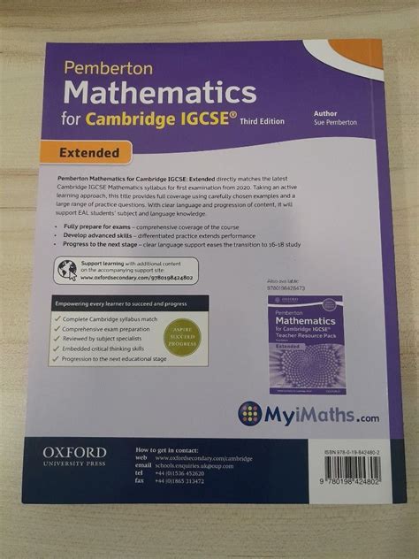 Mathematics For Cambridge Igcse Third Edition Extended Textbook By Sue