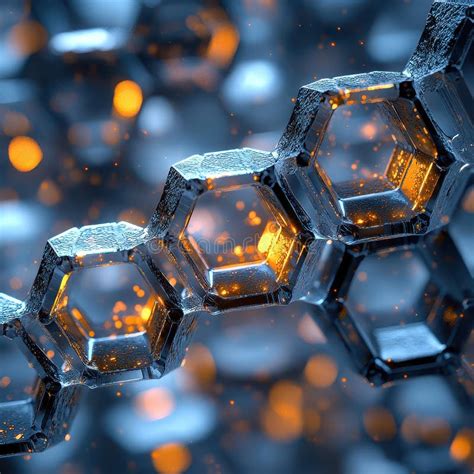 Abstract Molecular Structure With Glowing Particles And Connections Stock Image Image Of
