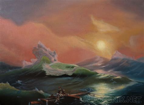 Картина Девятый Вал свободная копия Размеры 70x50 Год 2019 Цена 21000 рублей Художник