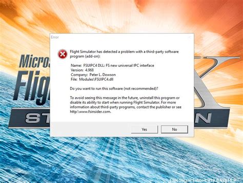 FSX SE Shut Down If I Run FSUIPC4 FSUIPC Support Pete Dowson Modules The SimFlight Network