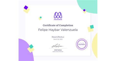 Felipe Haybar Valenzuela On Linkedin Microverse React And Redux Module