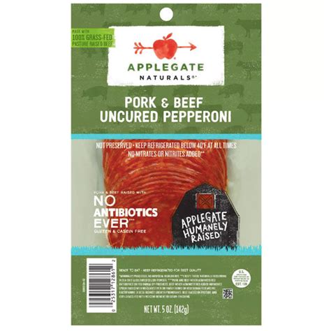 Applegate Natural Uncured Pork And Beef Pepperoni 5oz Water Butlers