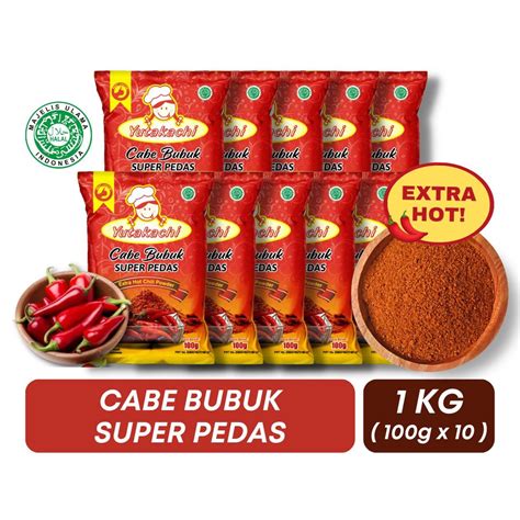 Jual Cabe Bubuk Super Pedas 1Kg 100gr X 10 Yutakachi Chili Powder