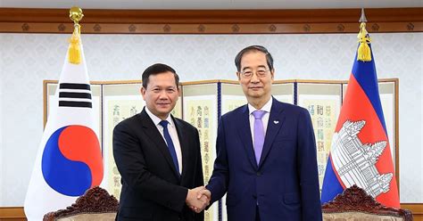 한덕수 총리 훈 마넷 캄보디아 총리 면담