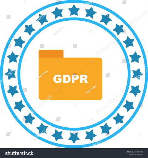 Vector Gdpr Folder Icon เวกเตอร์สต็อก ปลอดค่าลิขสิทธิ์ 1323990404