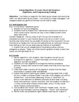 EDITABLE Beginning Year Routines Computer Science Algorithms Integrated