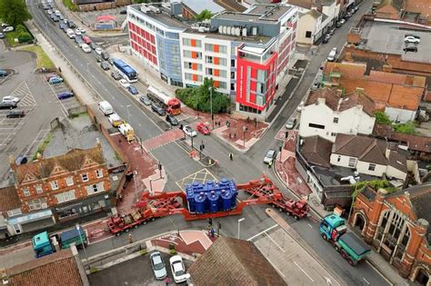 Massive 174 Tonne Supergrid Transformer Driven Through Bridgwater Town Centre Somerset Live