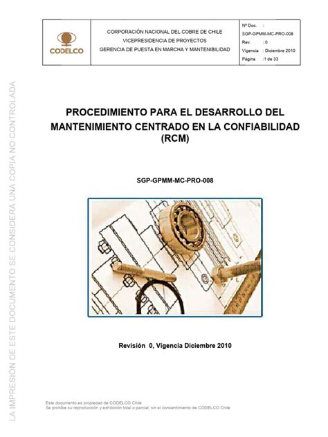 Procedimiento Rcm Pdf Ingeniería