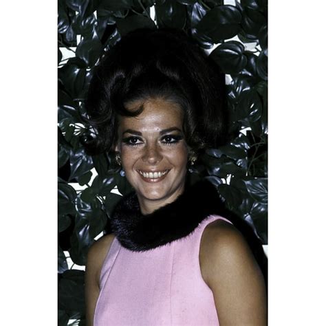 Natalie Wood Wearing A Pink Dress With A Fur Collar Photo Print