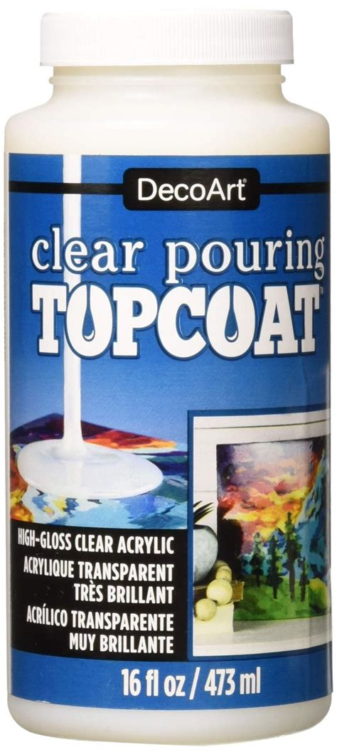 DecoArt Clear Pouring TopCoat DS134 16 Fl Oz 473 Ml Pouring Painting