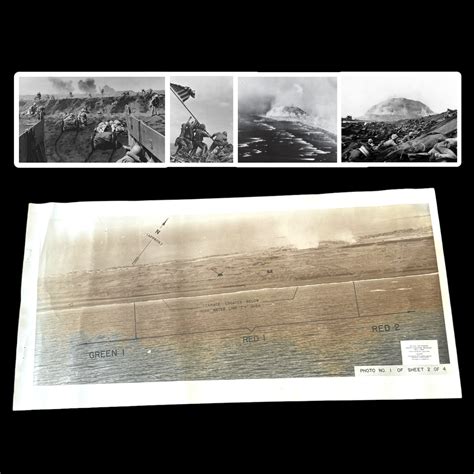 Extremely Rare Wwii D Day Secret Battle Of Iwo Jima Green 1 Red 1