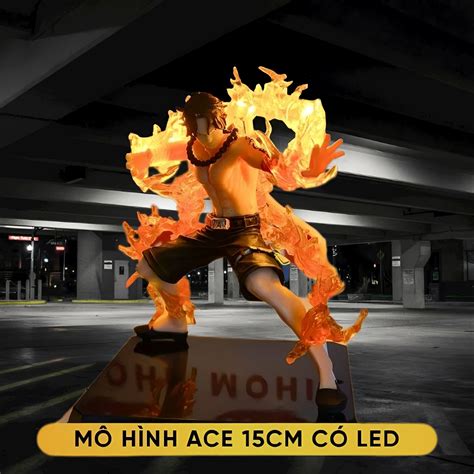 Mua Bản Có Led Mô Hình One Piece Ace Hỏa Quyền đế Không Chữ Hàng Cao
