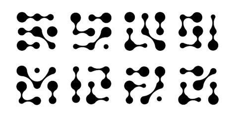 메타볼 모양 연결된 유체 점 액체 점 또는 비정질 형태 유기 얼룩 생물학적 세포 또는 분자 요소가 흰색 배경에 격리되어 있습니다 벡터 그래픽 일러스트 레이 션 가리키기에