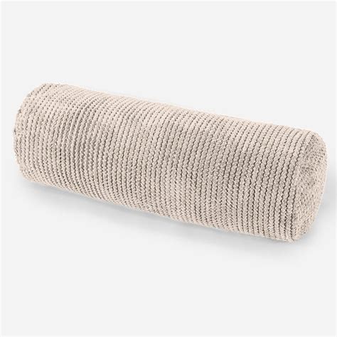 Lounge Pug Nackenrolle Kissen 20 X 55cm Pom Pom Schoko Zierkissen