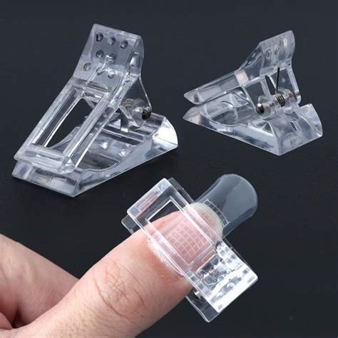 Polygel Quick Building Nail Tips Clip Finger Extension Plastic Builder