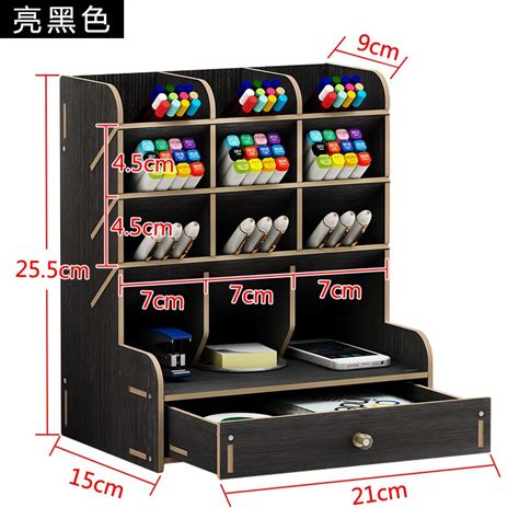 Houten Bureau Organizer Multifunctionele Diy Pen H Grandado