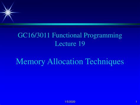 ppt gc16 3011 functional programming lecture 19 memory allocation